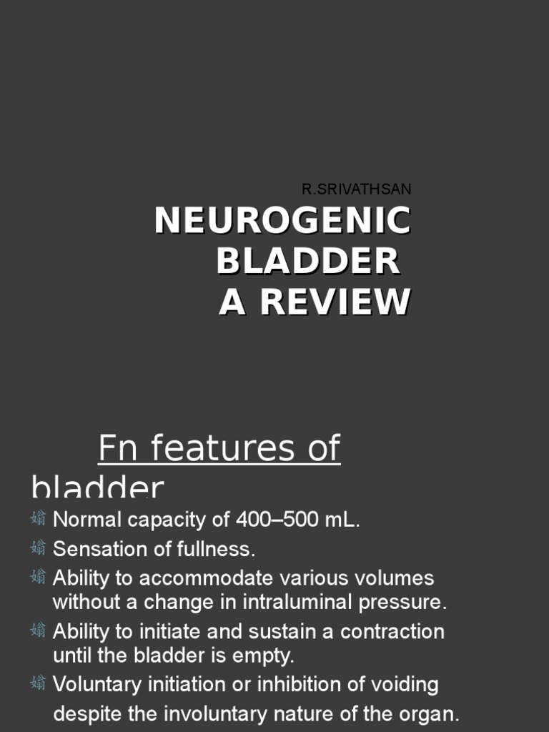 Neurogenic Bladder Pdf Urinary Incontinence Urination