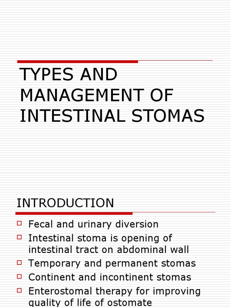 Types and Management of Intestinal Stomas | PDF | Surgical Specialties ...