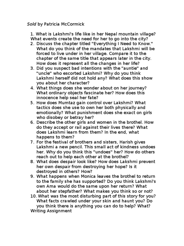 Sold by Patricia McCormick | PDF