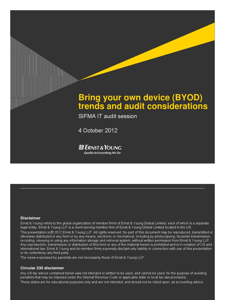 Bring Your Own Device Trends and Audit Considerations | PDF | Mobile ...