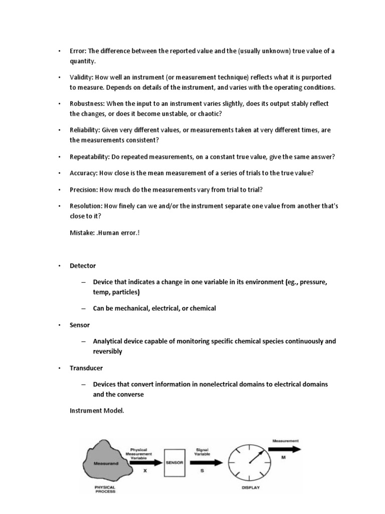 A Comprehensive Review of Key Measurement Concepts and Instrumentation ...
