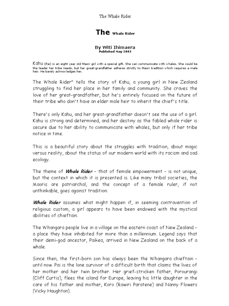 Whale Rider | PDF | Māori