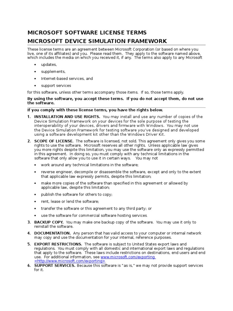 Device Simulation Framework Beta License | PDF | Damages | Software
