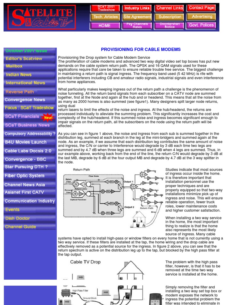 Cable Modems Provisions | Download Free PDF | Cable Television | Modem
