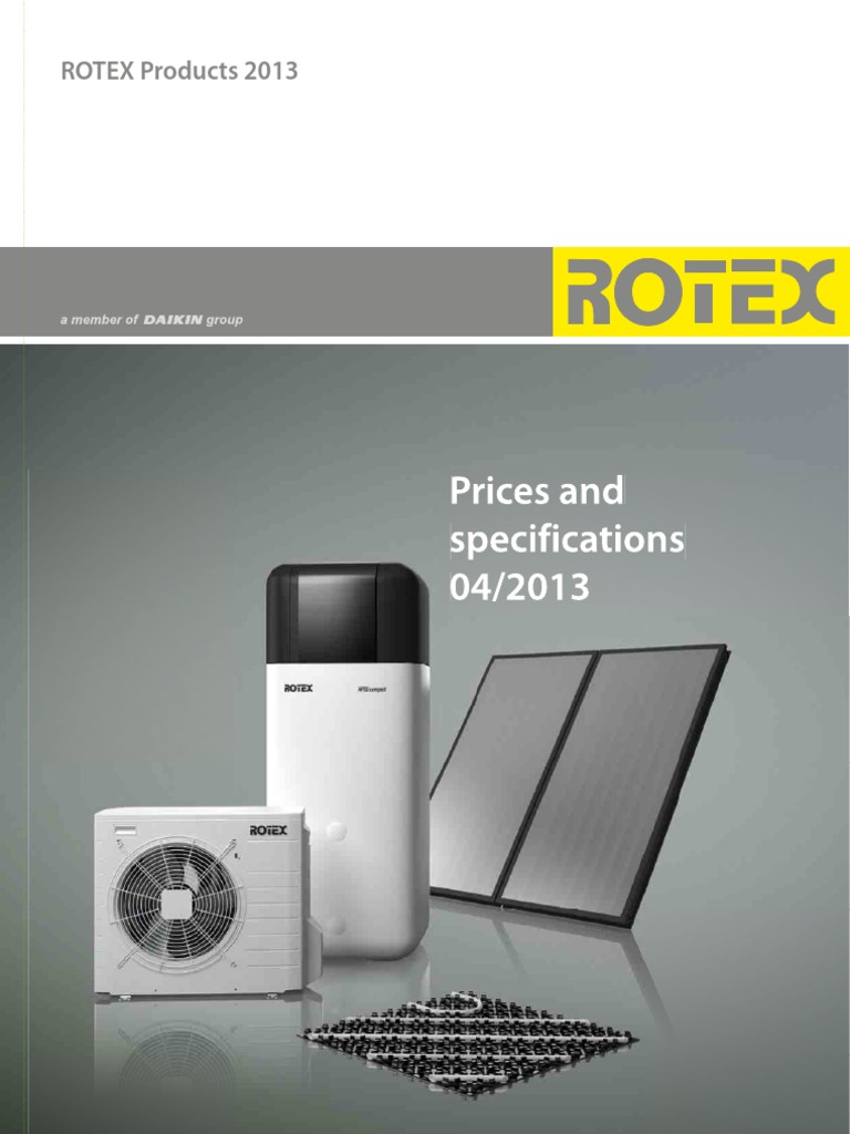 Catalog Rotex 2013 | PDF | Water Heating | Electric Heating