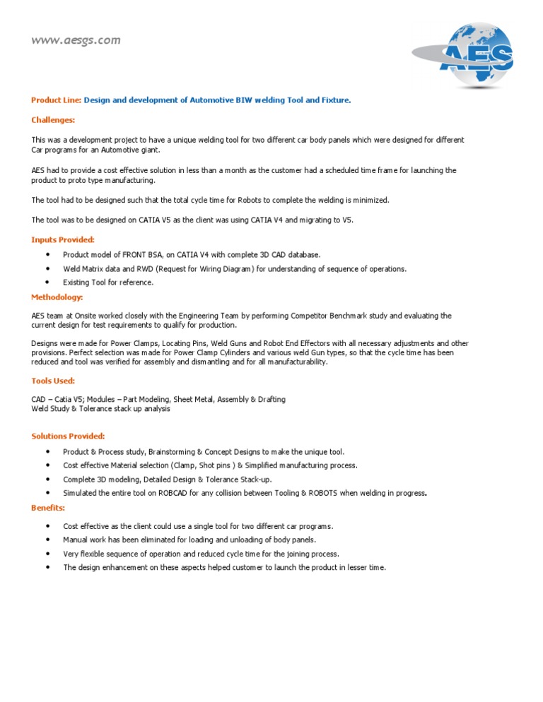 Automotive BIW Tool Design Solutions | PDF | Technology & Engineering ...