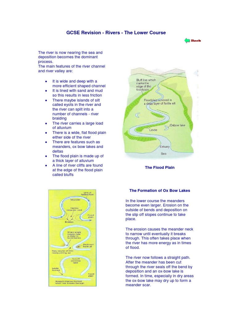 GCSE Revision - Rivers - The Lower Course | PDF | River Delta | River