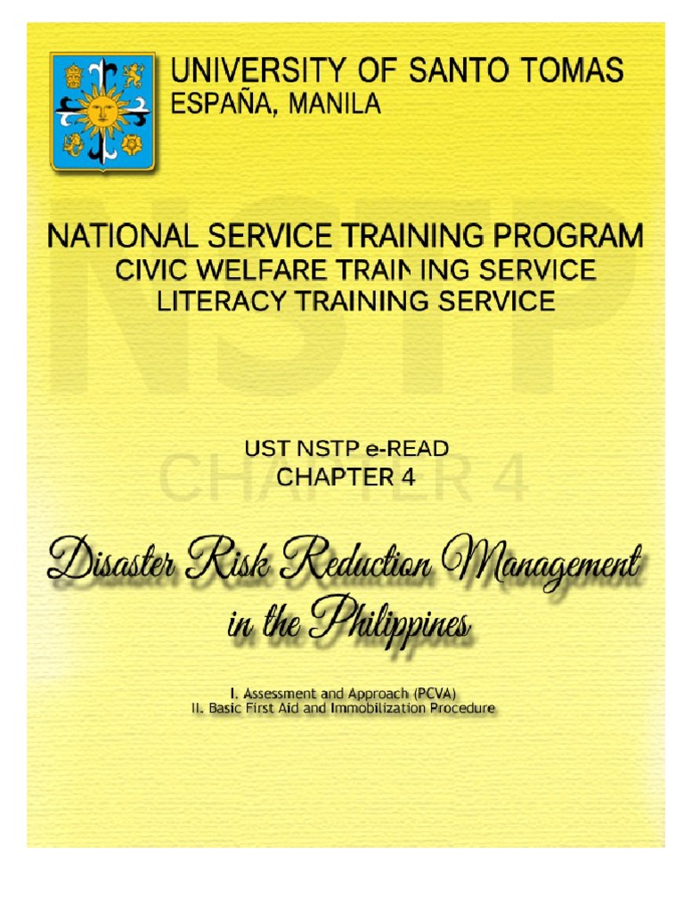 UST NSTP E-READ Chapter 4 Disaster Preparedness and Management | PDF ...