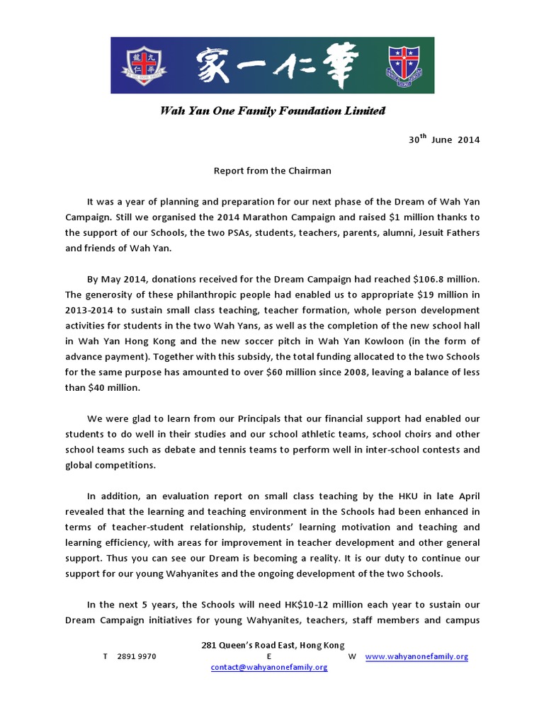 Chairman's Report 2013 | PDF | Hong Kong