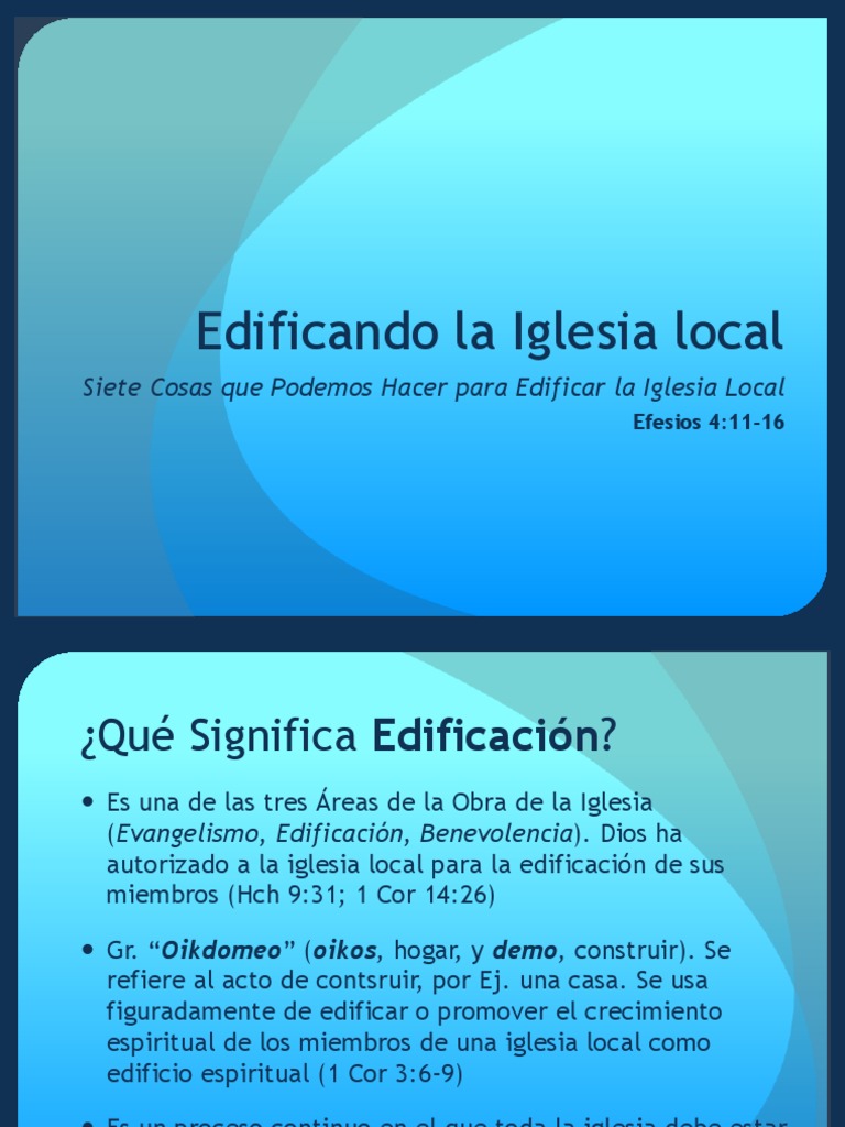 Edificando La Iglesia Local | Salvación | Oración