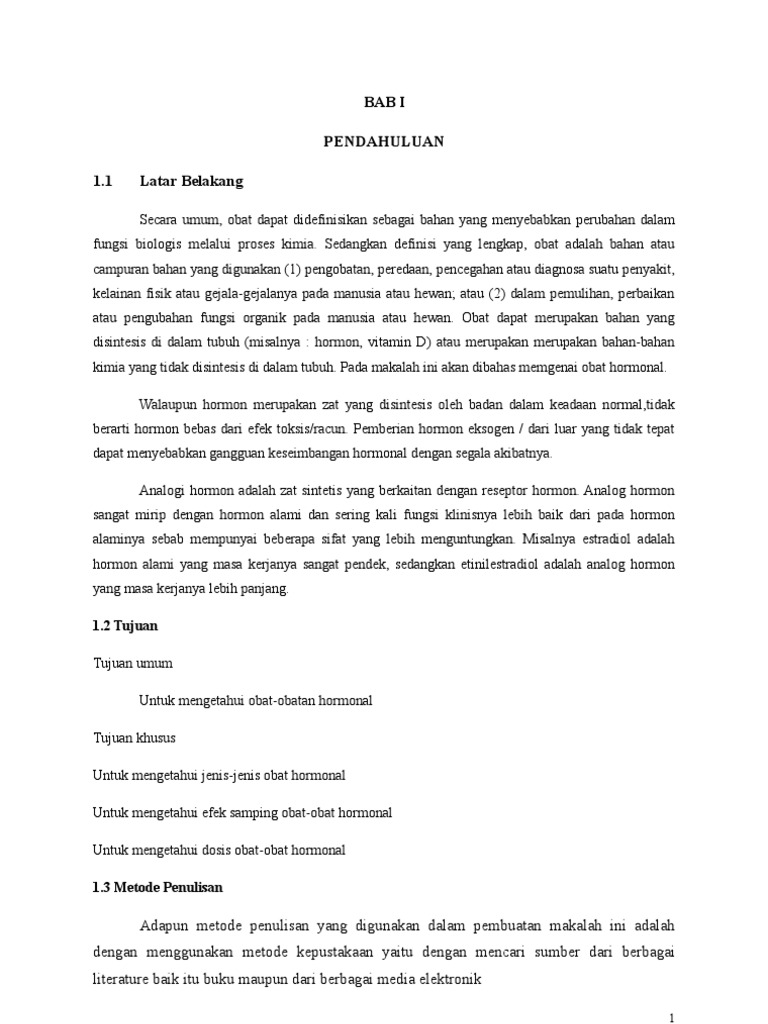 Obat Hormonal: Jenis dan Efek Samping | PDF