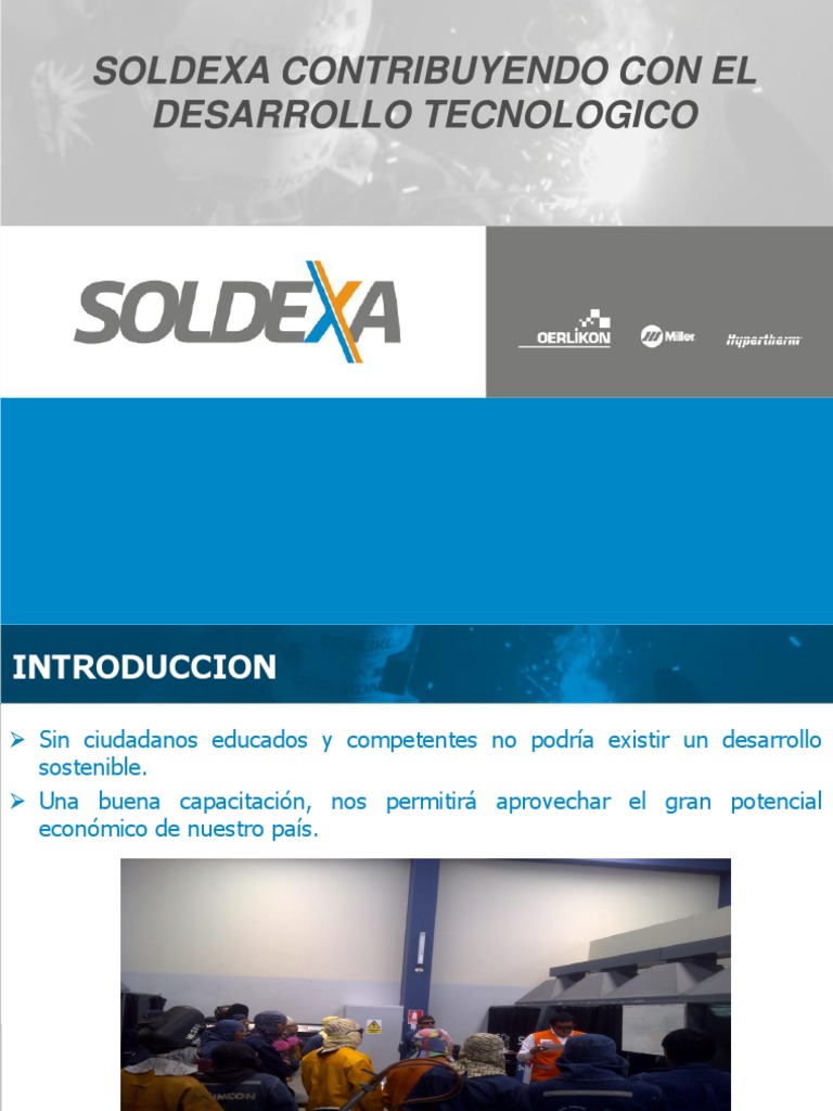 Soldexa Contribuyendo Con El Desarollo Tecnologico | PDF | Soldadura | Construcción