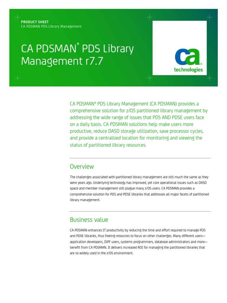 Pdsman Ps | PDF | Mainframe Computer | Library (Computing)