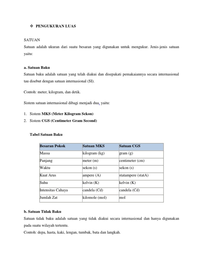 Pengukuran Luas | PDF | Metode & Bahan Ajar | Sains & Matematika