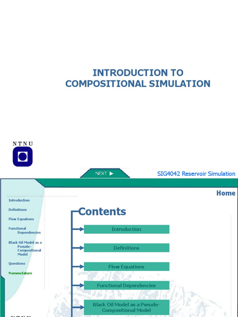 Compositional Simulation | PDF | Petroleum Reservoir | Petroleum