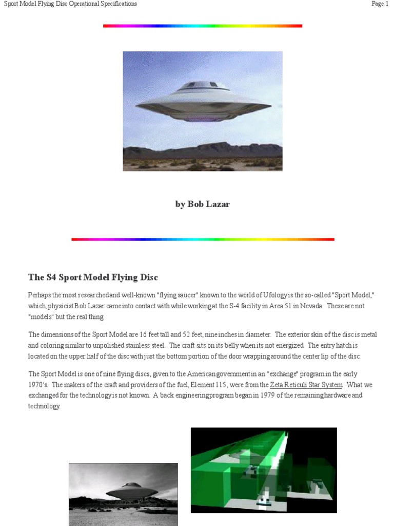 Bob Lazar UFO - Sport Model | PDF | Nuclear Reactor | Atoms