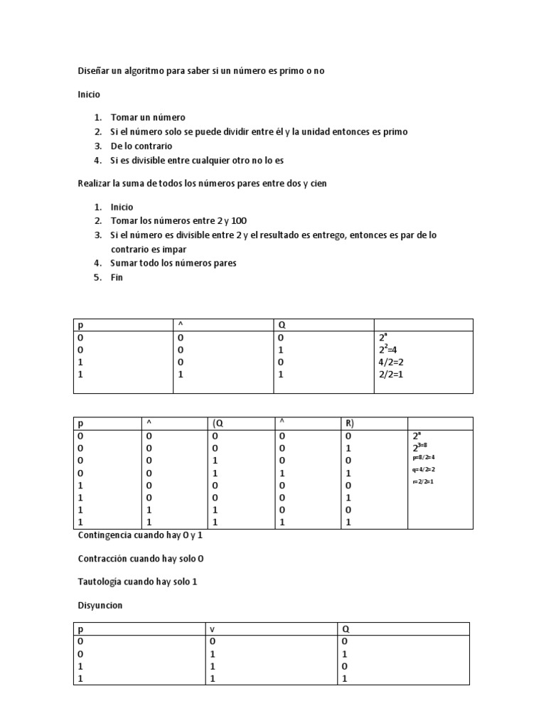 Algoritmo para determinar números primos | PDF | Ciencia y matemáticas