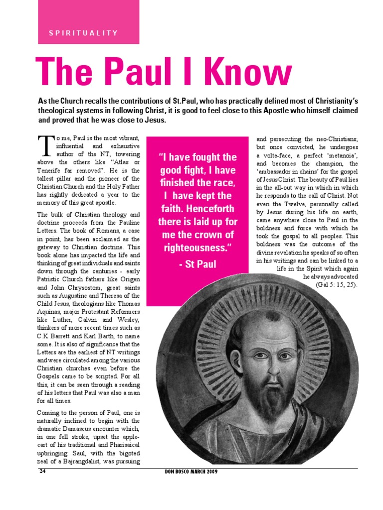 The Paul I Know | Download Free PDF | Paul The Apostle | Christian Church