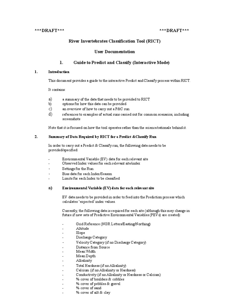 RICT User Guide PredictandClassify | PDF | Xml | Microsoft Excel
