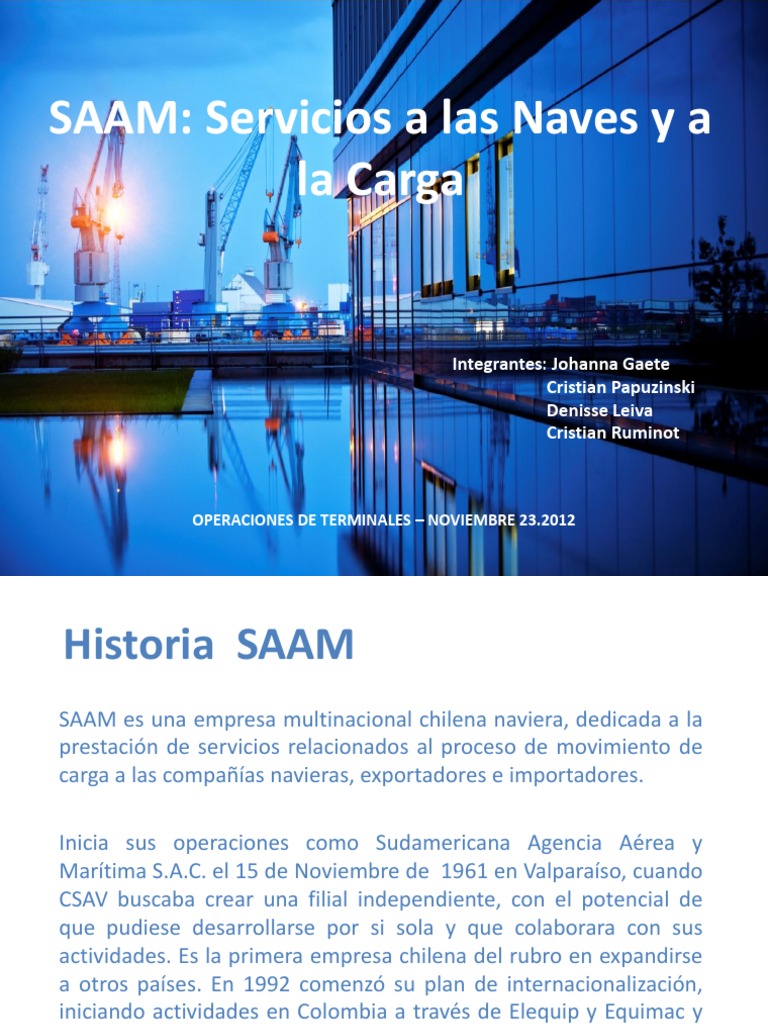 SAAM: Líder en Servicios Portuarios | PDF | Chile | Perú