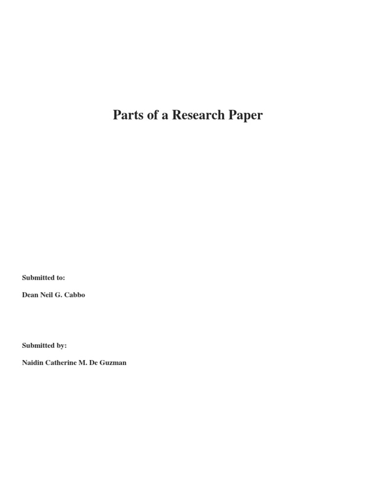 A Comprehensive Guide to the Structure and Components of a Research ...