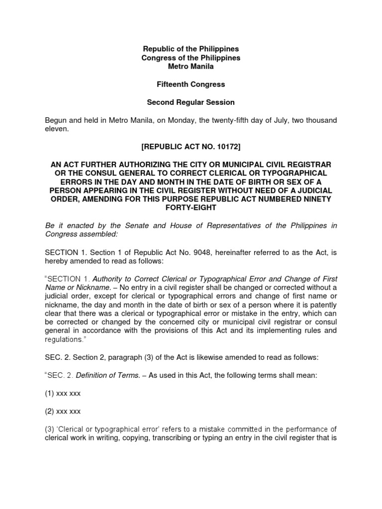 RA 10172 and Its Implementing Rules | PDF | Birth Certificate | Criminal Record