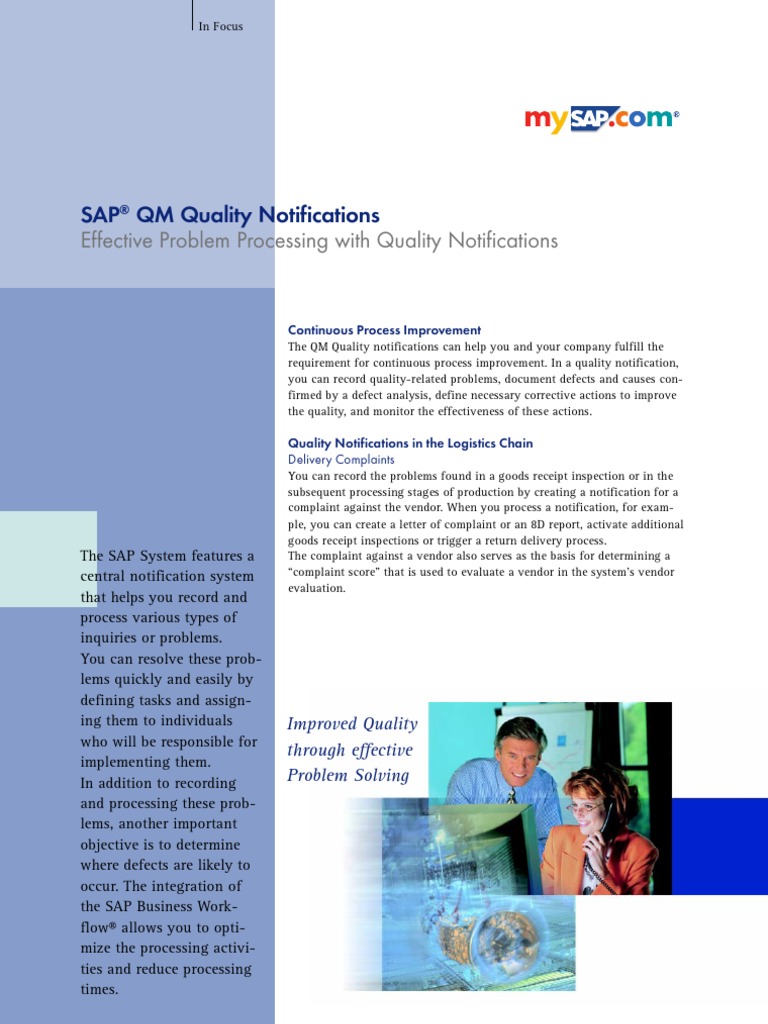 QM Notifications PDF | PDF | Sap Se | Internet