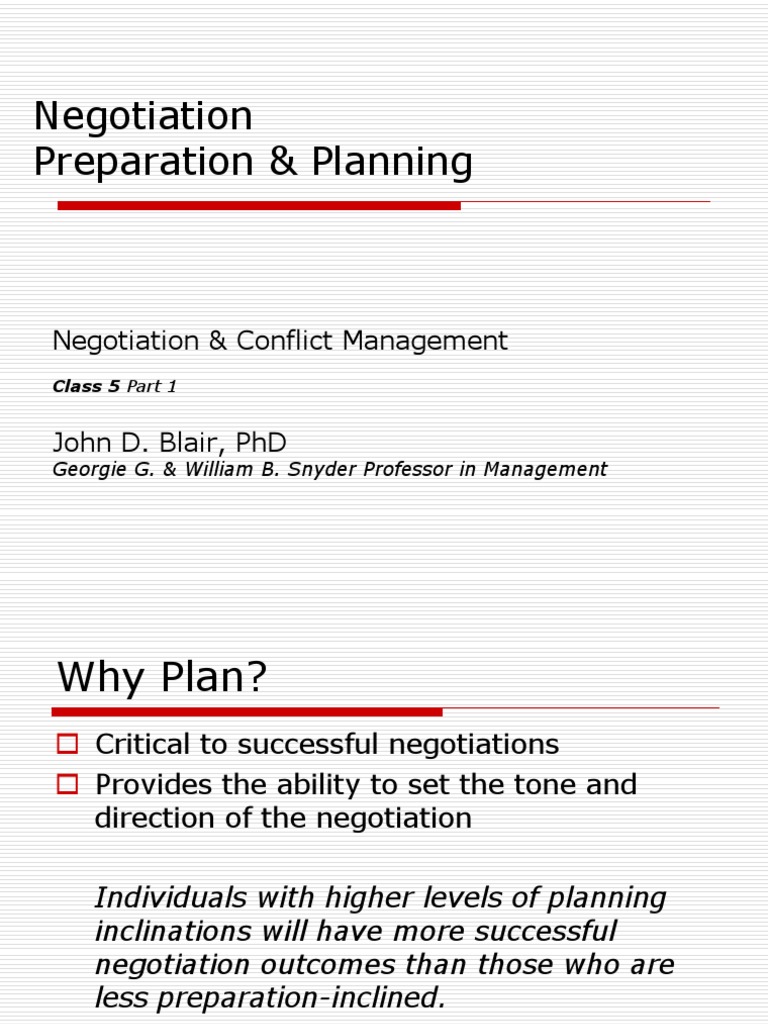 Negotiation Preparation & Planning | PDF | Negotiation | Argument