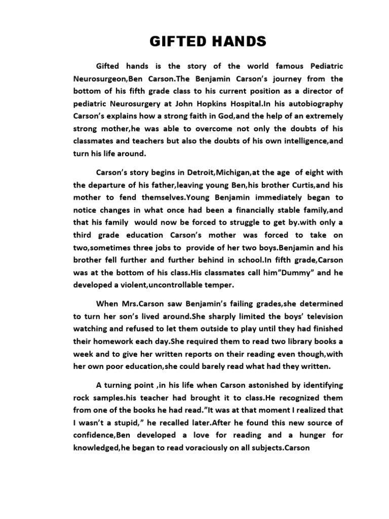 Gifted Hands | Download Free PDF | Ben Carson