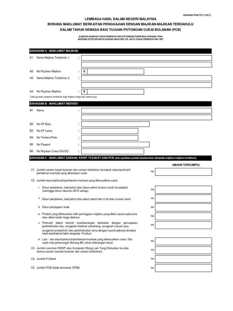 Form TP3 (2011) | PDF