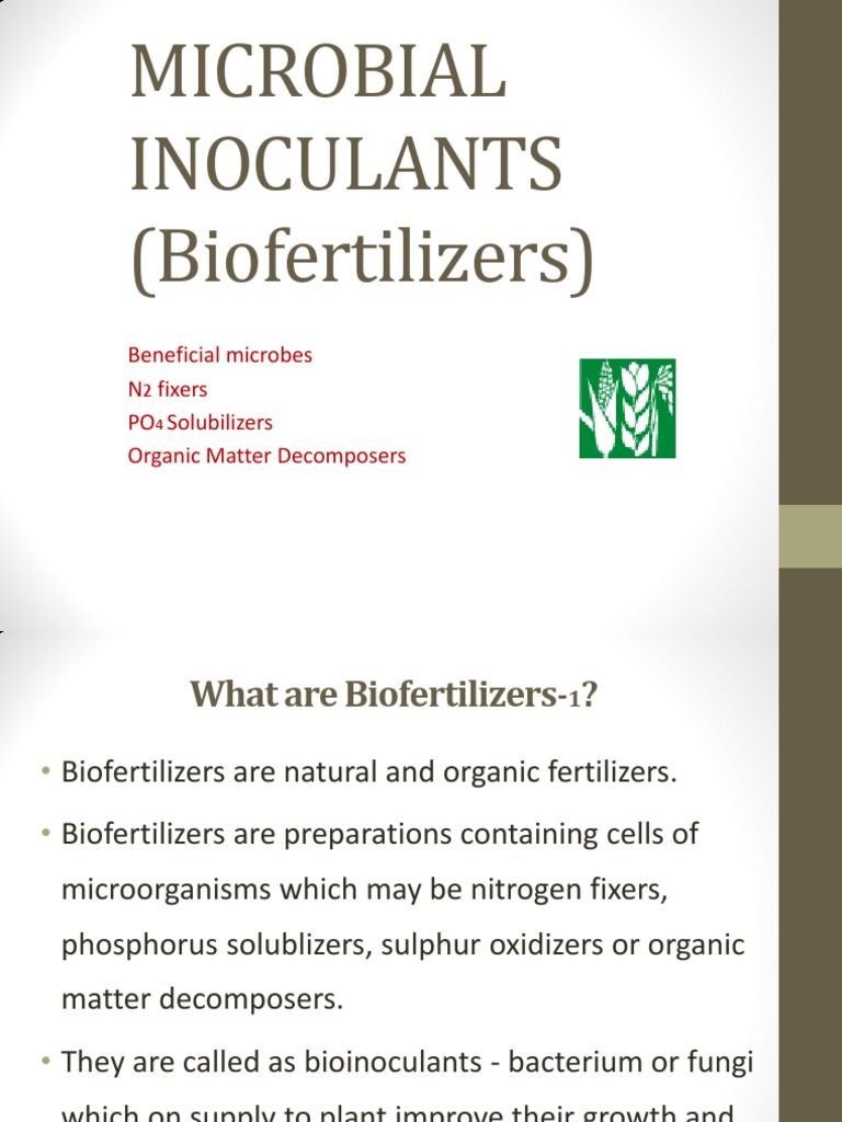 Microbial Inoculants | PDF | Fertilizer | Soil