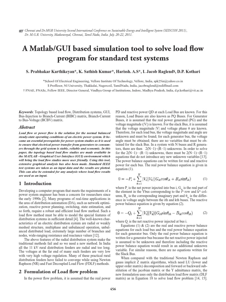 A Matlab/GUI Based Simulation Tool To Solve Load Ow Program For ...