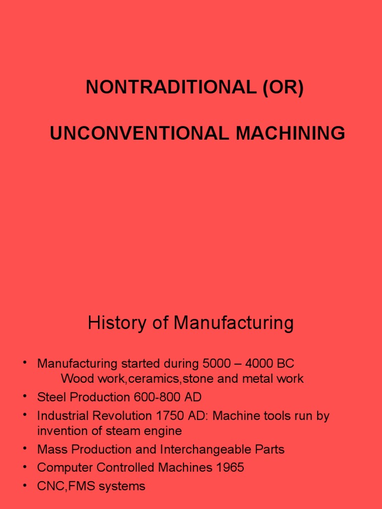 Nontraditional Machining | PDF | Machining | Electrochemistry