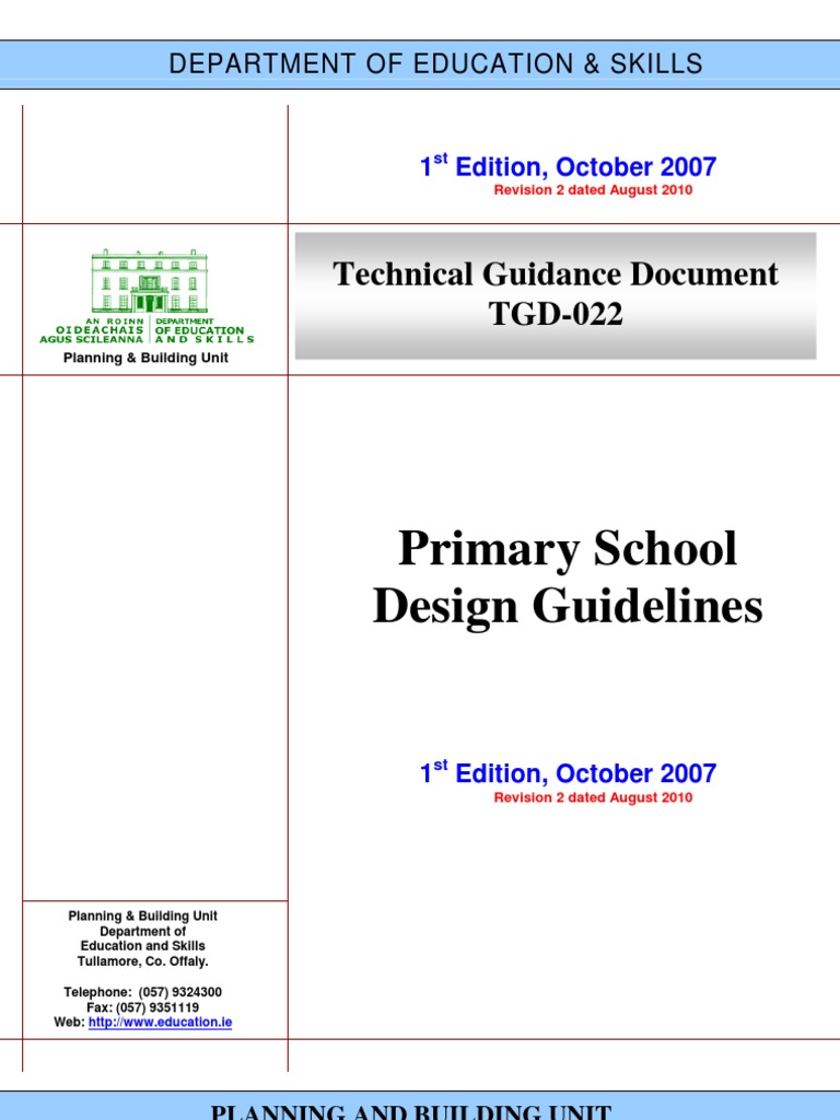 Primary School Design Guidelines: Technical Guidance Document TGD-022 ...