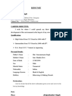 Matrimonial Resume CV | PDF
