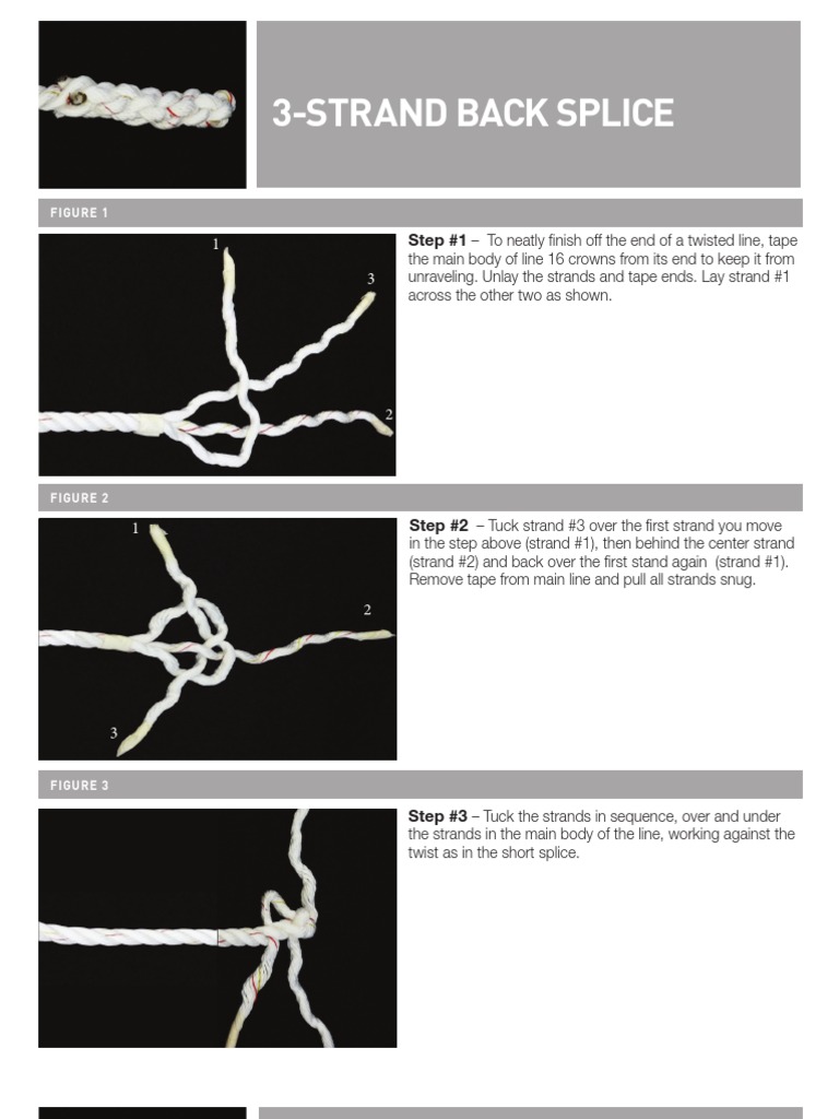 3-Strand Back Splice Instructions | PDF | Home & Garden