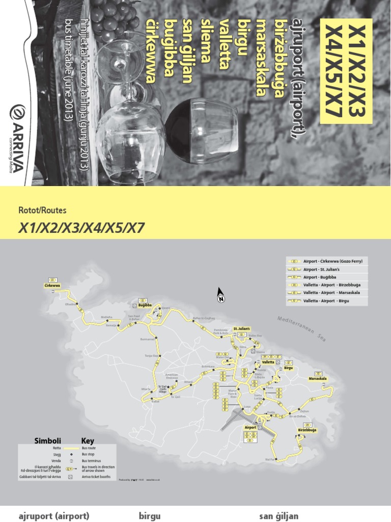 Malta Bus Timetable June 2013 | PDF | Malta | Vitis