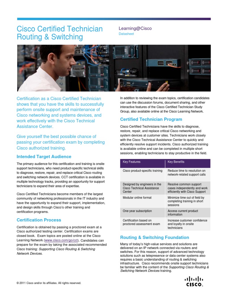 CCT Routing and Switching Datasheet | PDF | Professional Certification ...