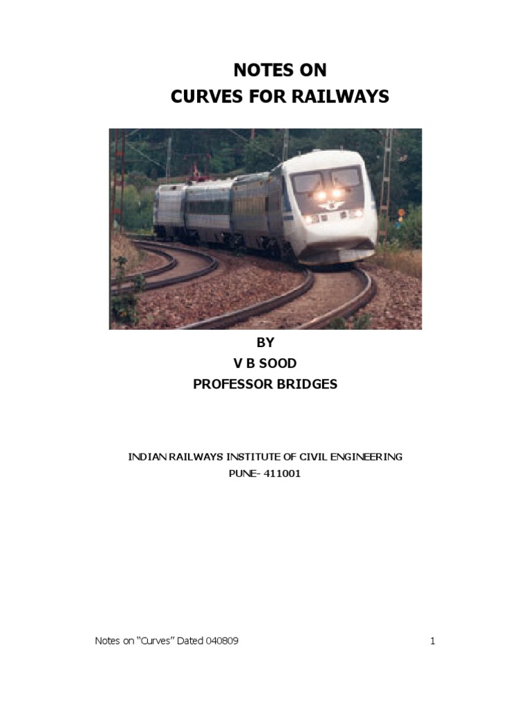 Notes For Curves | PDF | Train | Rail Transport