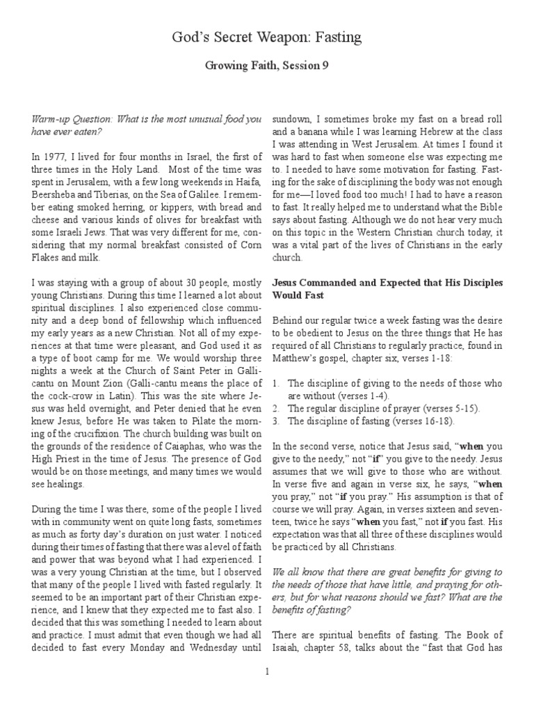 9.god - S - Secret - Weapon - Fasting (God's Secret Weapon - Fasting ...