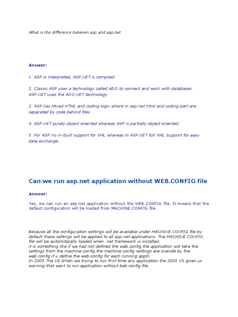 Answer Pdf Active Server Pages Computer Data