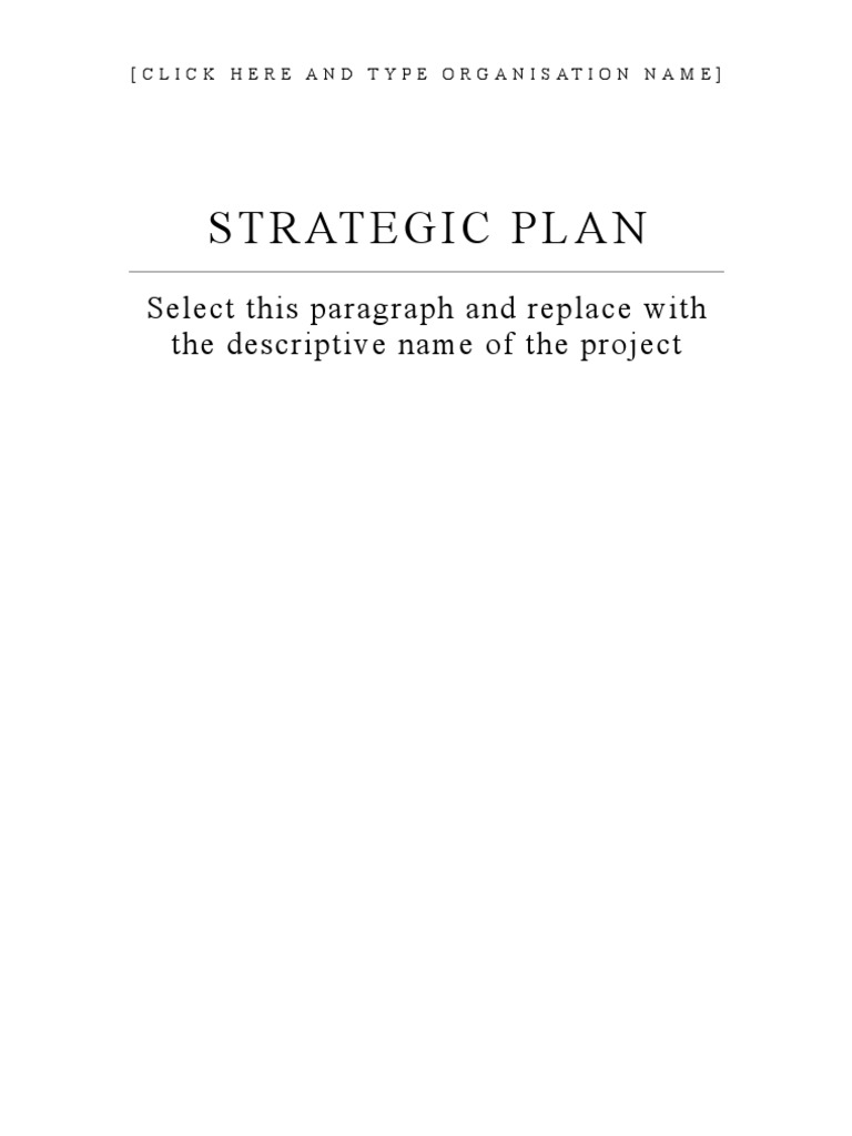 Strategic Plan Guide | PDF | Strategic Planning | Goal