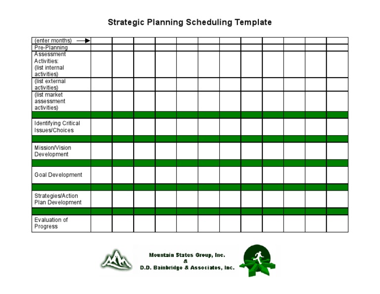 Strategic Planning Scheduling Template | PDF