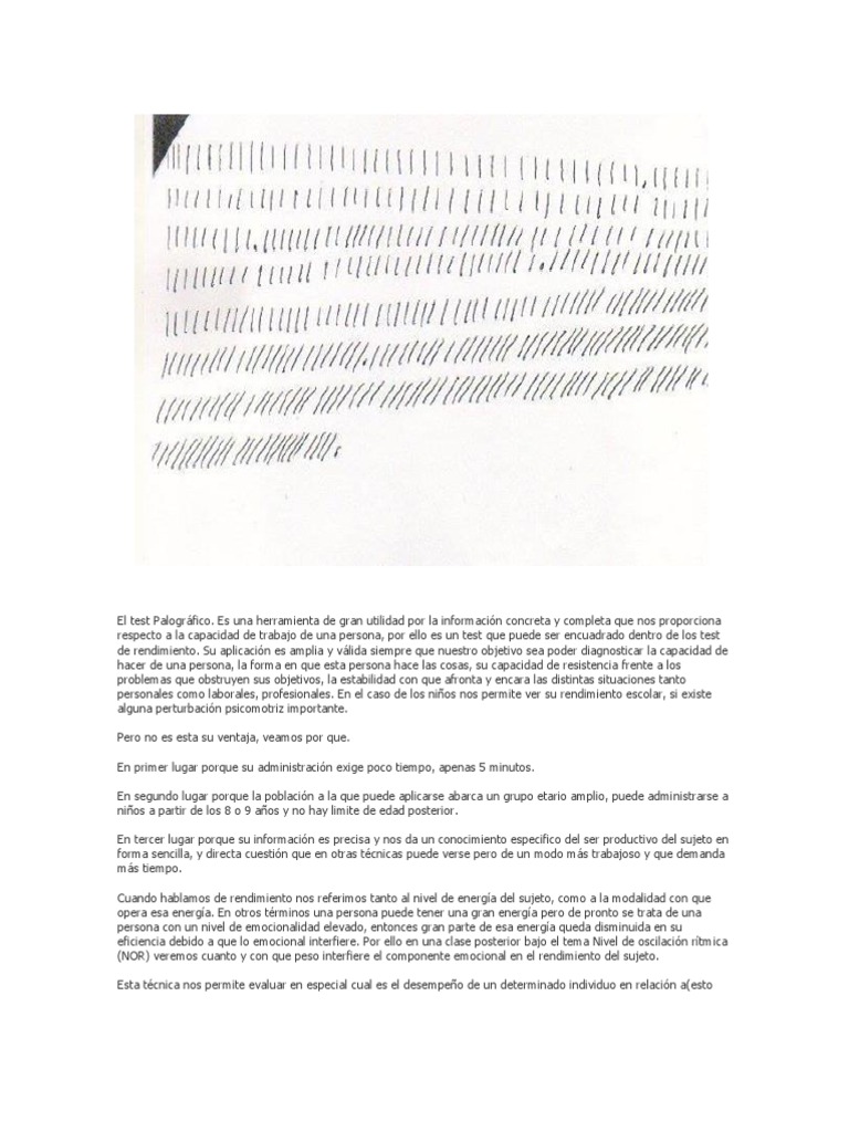 Test Palográfico: Evaluación Rápida y Efectiva | PDF | Adultos | Sicología