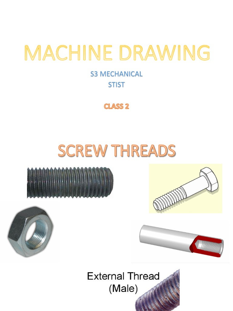 Machine Drawing S3 Mech (Class 2) | PDF