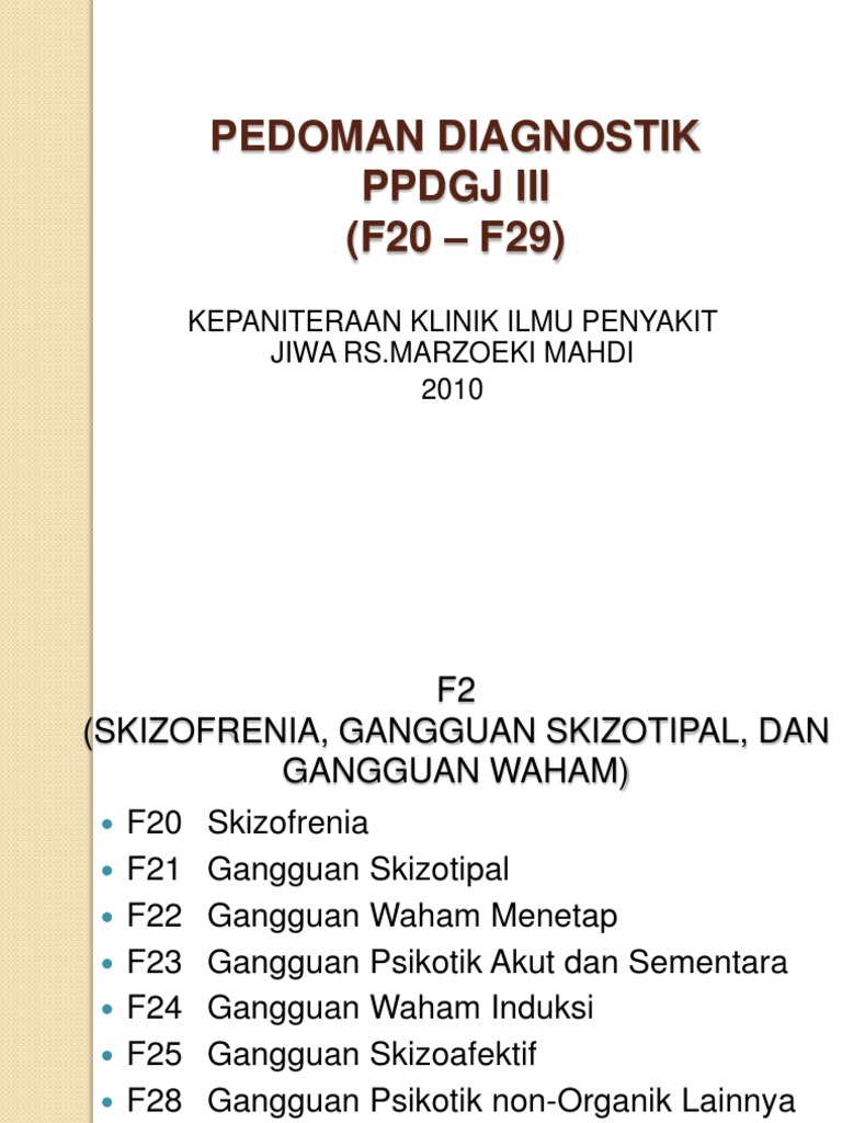 PPDGJ III - f2 | PDF