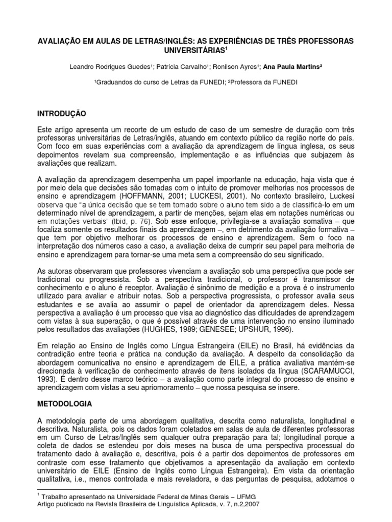 Resumo Expandido | PDF | Aprendizado | Conhecimento