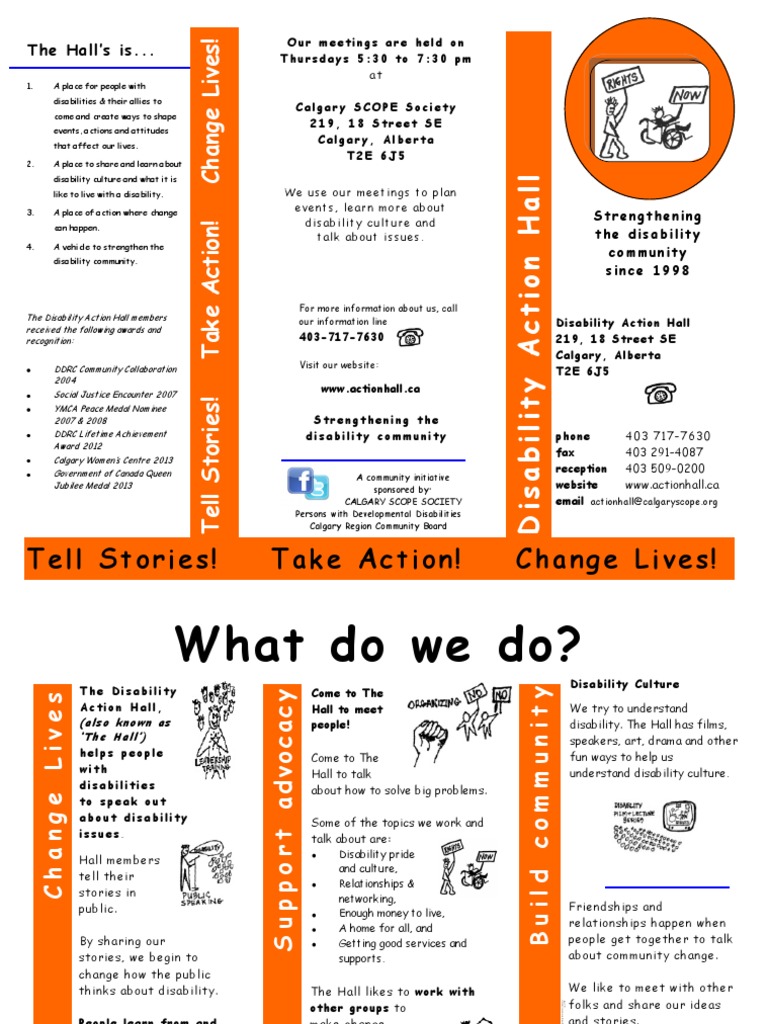 Disability Action Hall Brochure 2013 | Download Free PDF | Disability ...