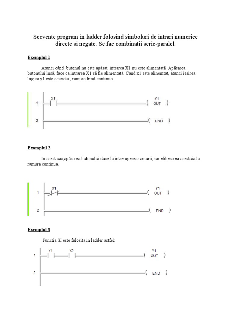 Exemple Diagrame Ladder | PDF