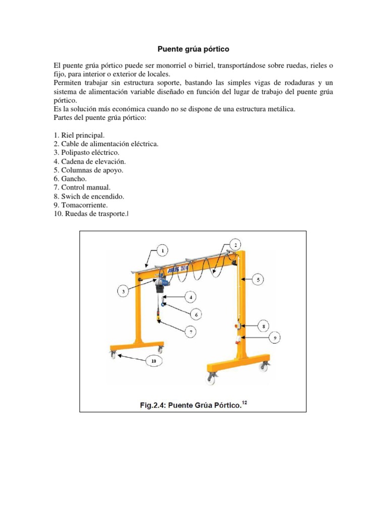 Puente Grúa Pórtico | PDF